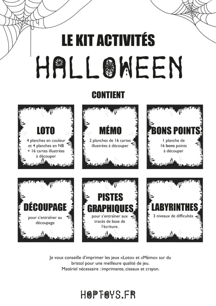 Kit d'activités spécial Halloween - Blog Hop'Toys