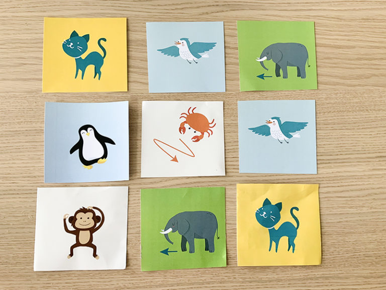 Activité à télécharger : les dés animaux en mouvement - Blog Hop'Toys