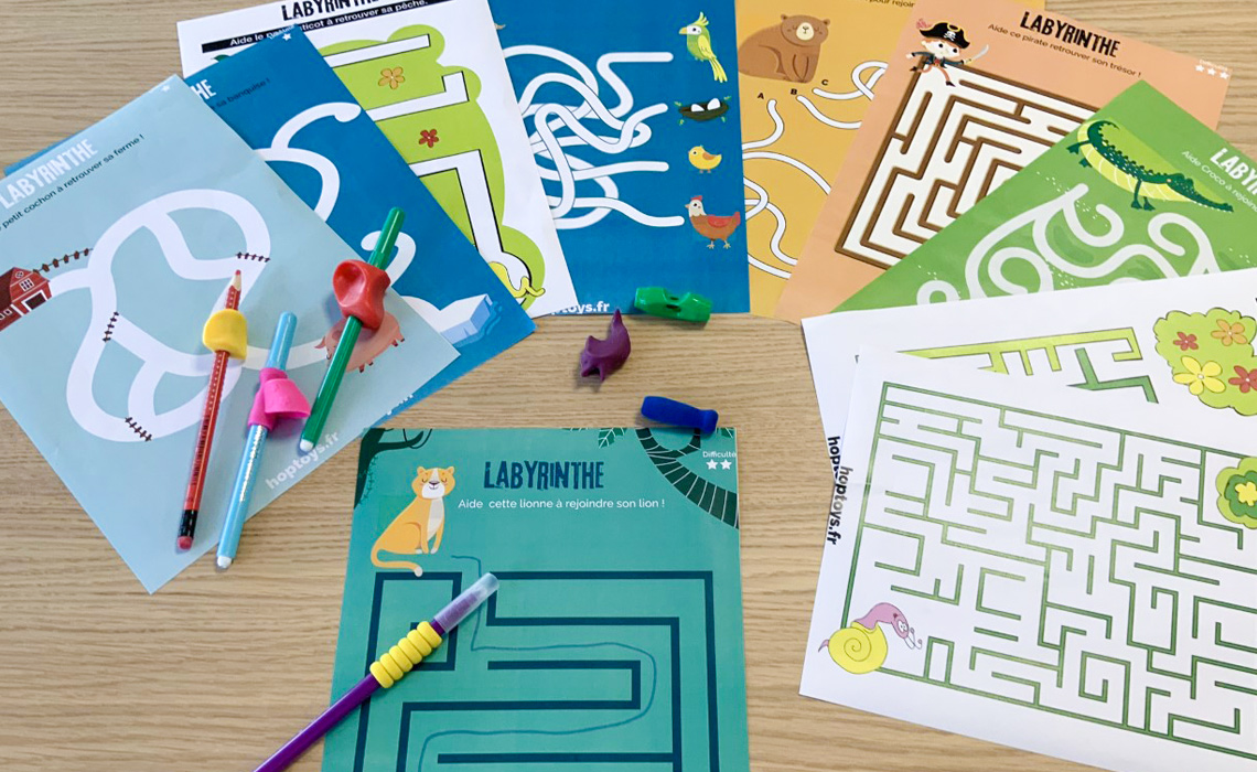 10 labyrinthes à télécharger - Blog Hop'Toys