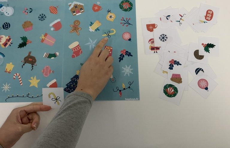 Jeux de repérage visuel spécial Noël - Blog Hop'Toys