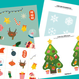 Jeux de repérage visuel spécial Noël - Blog Hop'Toys