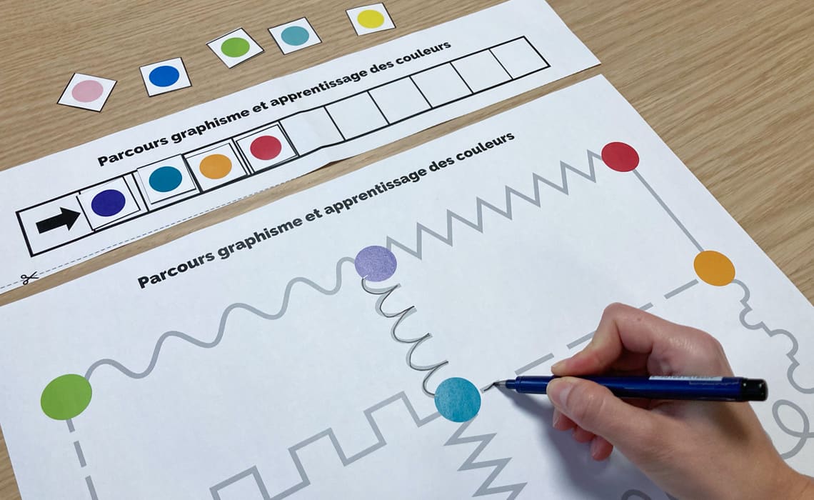 Parcours graphisme et apprentissage des couleurs - Blog Hop'Toys