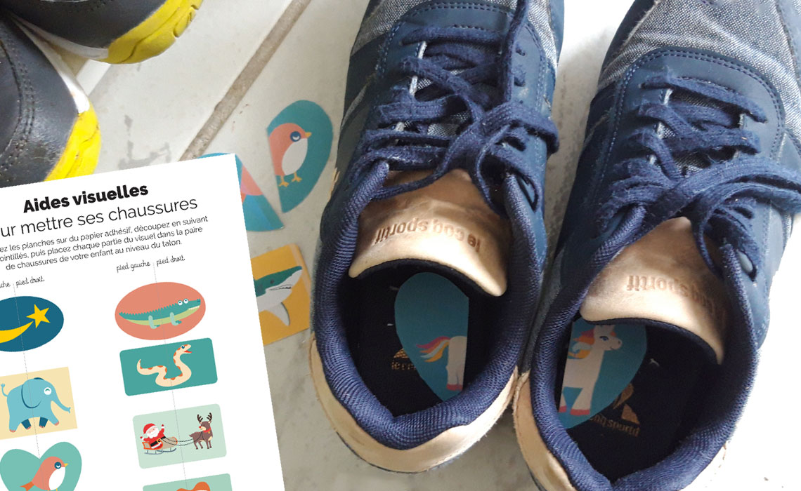 Des aides visuelles pour mettre ses chaussures ! - Blog Hop'Toys