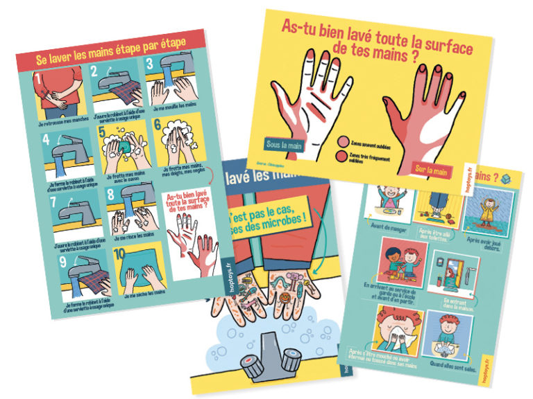 Affiches : "Comment bien se laver les mains ?" - Blog Hop'Toys