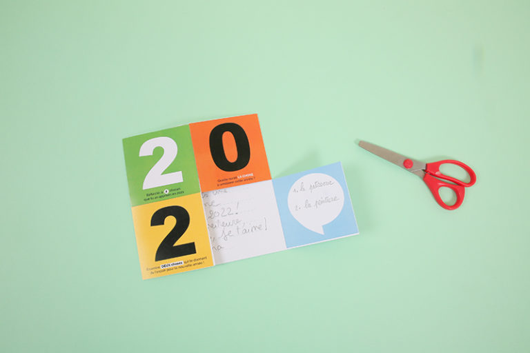 Une carte Nouvel An pour se fixer des objectifs - Blog Hop'Toys